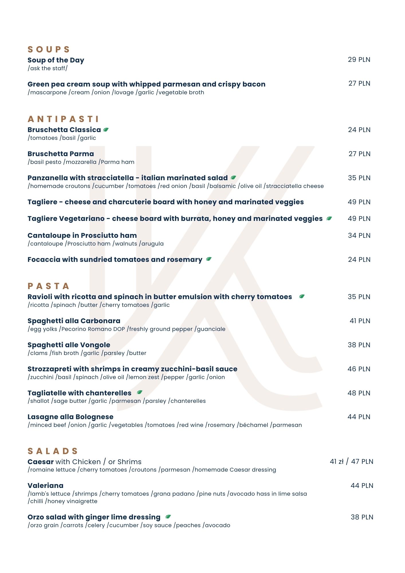 Menu – Restauracja ToTu